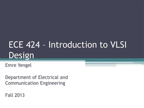 Ppt Ece 424 Introduction To Vlsi Design Powerpoint Presentation