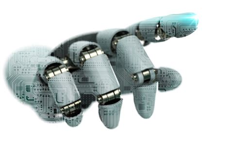 Rendering 3d Lengan Robot Dengan Jari Dan Jari Telunjuk Menunjukkan