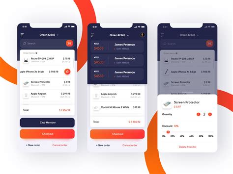 Pos App Interface Design By Ilya Dolgoruchenko