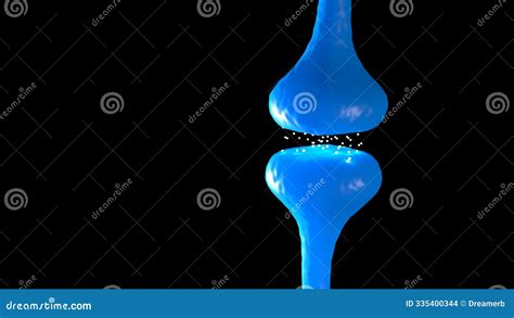 Synapse Isolated On Dark Background Nervous System Transmission Of Nervous Impulses Royalty