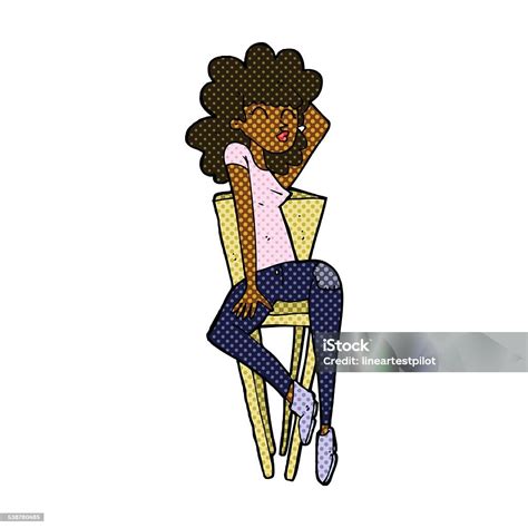 말풍선이 있는 여자 만화 의자에 제시하기 그리기에 대한 스톡 벡터 아트 및 기타 이미지 그리기 낙서 드로잉 만화책 Istock