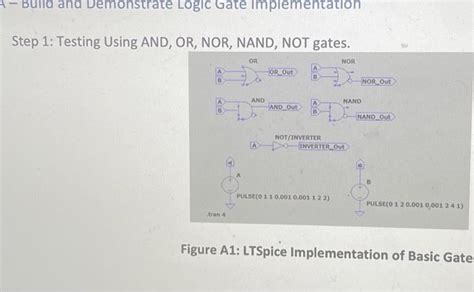 Solved Step 1 Testing Using And Or Nor Nand Not Gates