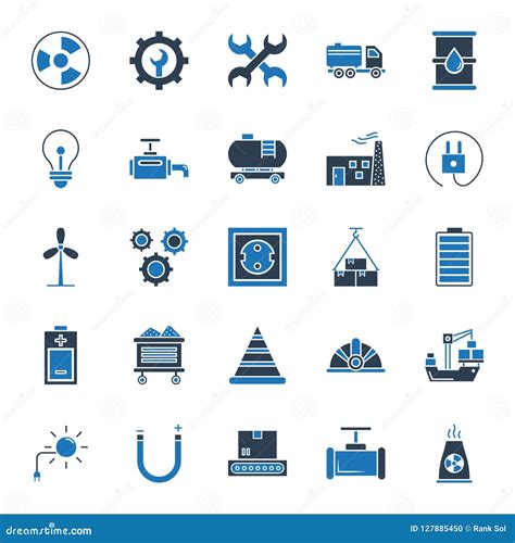 industrial isolated vector icons that can be easily modified or edit stock vector illustration