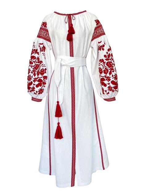 Сукня Троянда біла довга Гойра