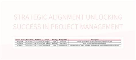 strategic alignment unlocking success in project management excel