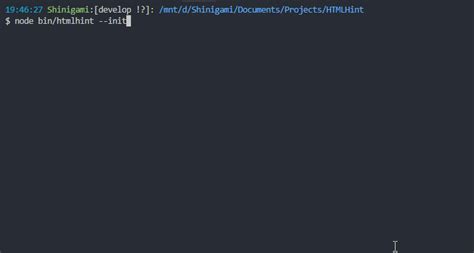 CLI Menu With Preset Selection Htmlhint Init Issue 280