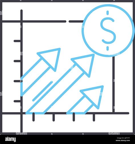 Business Profits Presentation Line Icon Outline Symbol Vector