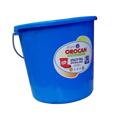 Orocan Utility Pail Water Drum With Comfort Grip Handle 12 Liter 6003 Water Container Timba