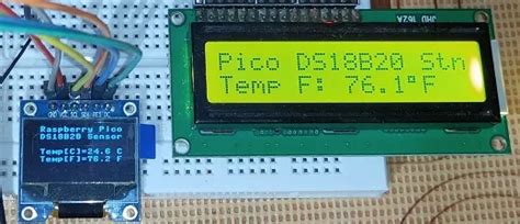 Raspberry Pi Pico With Lcd And Ssd1306 Oled Display Iot Starters