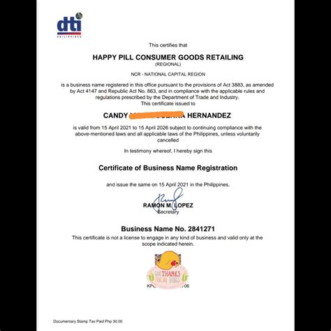 DTI Certificate Announcements On Carousell