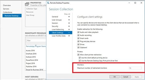 Server 2016 Rds Limit Monitor Redirection In Rdweb Windows Spiceworks Community
