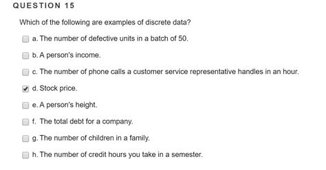 Discrete Data Examples