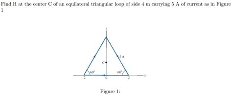 solved find h at the center c of an equilateral triangular