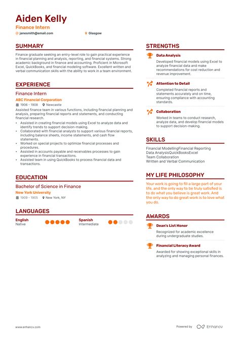 3 Finance Cv Examples For 2024