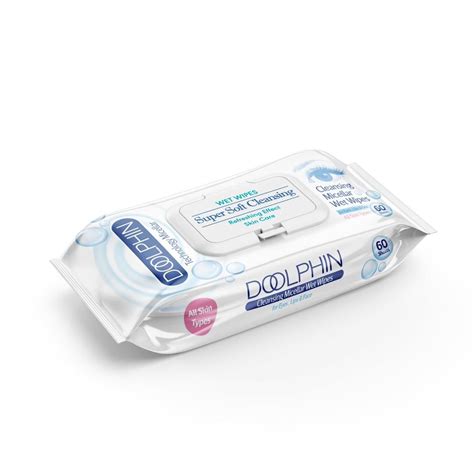 قیمت و خرید دستمال مرطوب پاک کننده آرایش دلفین مدل 001 بسته 60 عددی
