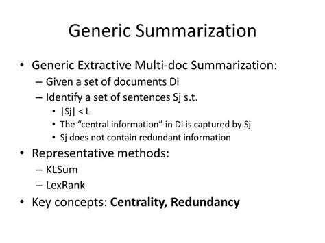 Ppt Query Chain Focused Summarization Powerpoint Presentation Free