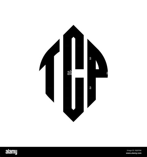 TCP Circle Letter Logo Design With Circle And Ellipse Shape TCP Ellipse Letters With