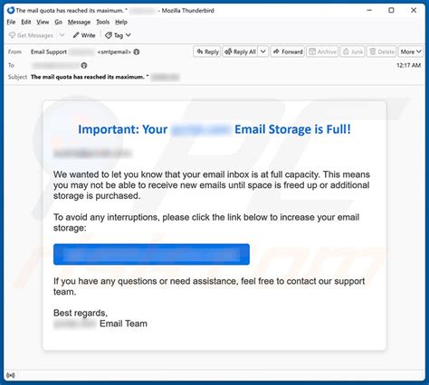 Email Account Storage Limit Is Almost Full Scam Removal And Recovery Steps Updated