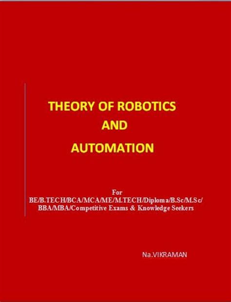 Theory Of Robotics And Automation De Na Vikraman En Librerías Gandhi