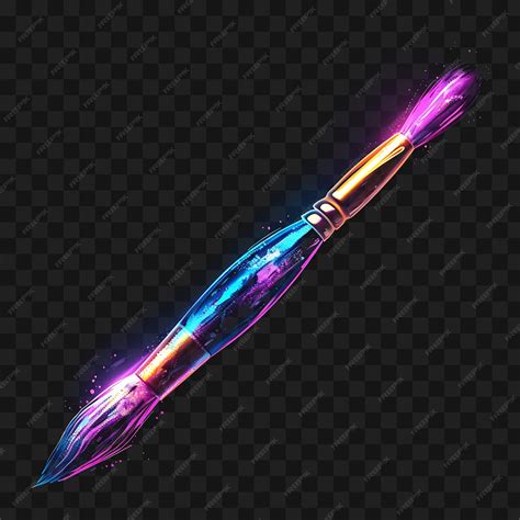 Premium Psd Psd Opaque Metallic Glowing Paintbrush Icon With Pixel