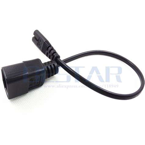 Iec 320 C14 Male Plug To Iec C7 Female Short Ac Po Grandado