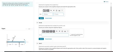 Solved N Review Replace The Loading System Acting On The Chegg