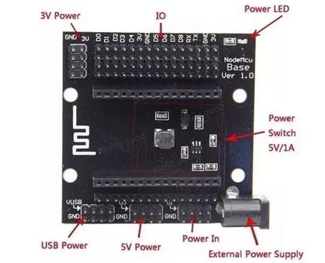 COD AM Placa Base Nodemcu Shield Adaptador Esp Arduino Automação Robotica Peças de