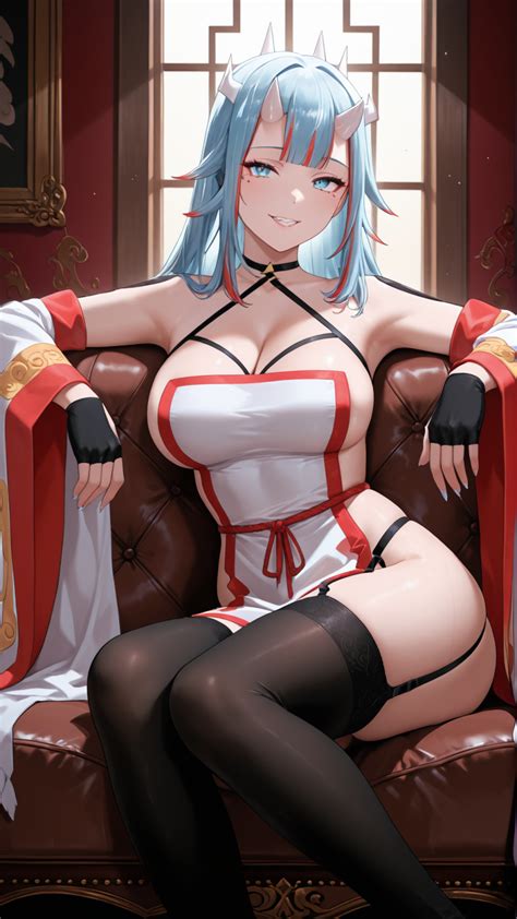 Rule 34 1girls Ai Generated Bare Shoulders Black Legwear Blue Eyes