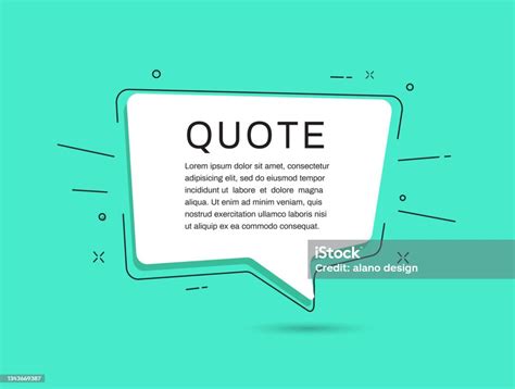 따옴표는 녹색 배경에서 격리된 템플릿을 따옴표로 표시합니다 벡터 일러스트레이션 모던 양식에 대한 스톡 벡터 아트 및 기타 이미지 모던 양식 Brand Name