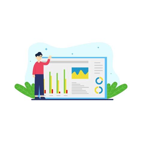Premium Vector Business Flat Illustration Data Visualization