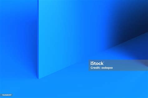 빈 파란색 스튜디오 벽 방 배경 콘텐츠 디자인의 디스플레이를위한 복사 공간이있는 제품 디스플레이 클래식 한 스타일 스튜디오 모형 3d 일러스트레이션 0명에 대한 스톡 사진