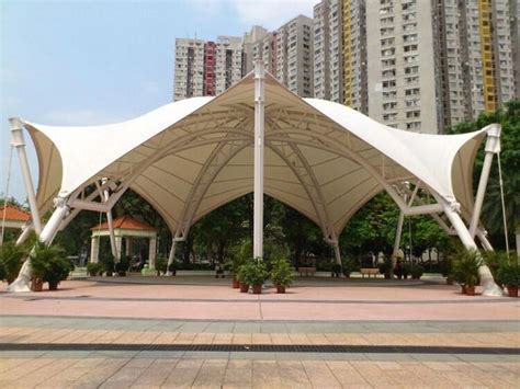 2010 Tensioned Fabric Canopy Pavilion For Sheung Shui Garden No 1 Hongkong Tensile