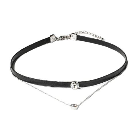 Yanda Women Pendant Necklace Choker Chains Charm Simple Double Layer Designed Sex Choker For