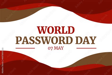 World Password Day Wallpaper With Traditional Border Design And