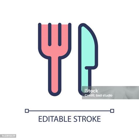 포크 및 나이프 픽셀 완벽한 Rgb 색상 Ui 아이콘 개념에 대한 스톡 벡터 아트 및 기타 이미지 개념 건강한 식생활