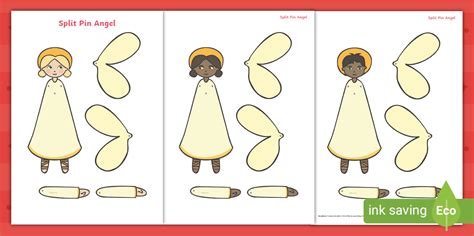 Split Pin Angel Christmas Classroom Activity Primary Resource