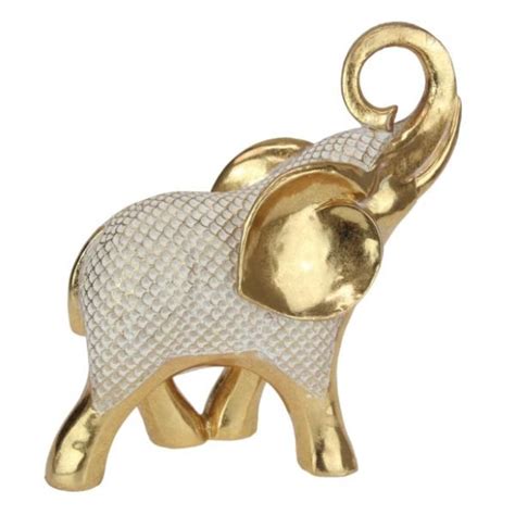 Gold Lotus Elephant 29cm The Base Warehouse