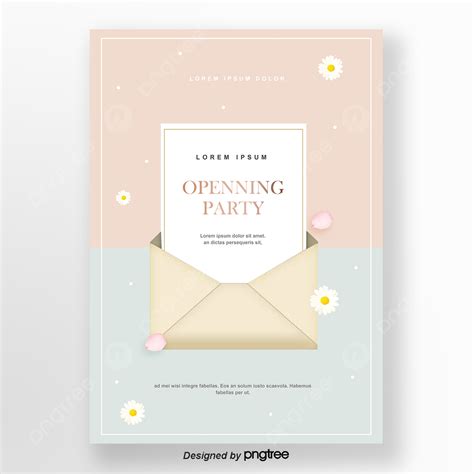 분남색 청신 풍격 패션 꽃 일러스트 Opening 포스터 템플릿 Psd 다운로드 디자인 자료 다운로드