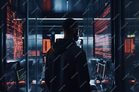 Premium Ai Image Data Center Engineer Using Digital Tech To