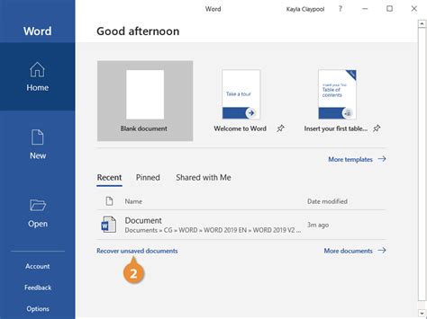 How To Recover An Unsaved Word Document CustomGuide