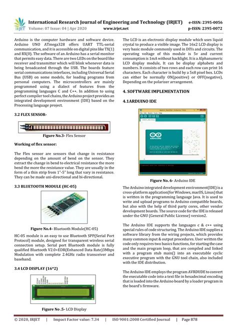 Irjet Sign Language To Speech Conversion Gloves Using Arduino And Flex Sensors Pdf