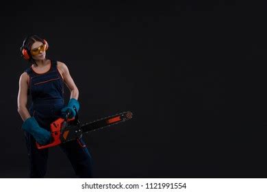 Sexy Woman With Chainsaw Royalty Free Images Stock Photos Pictures