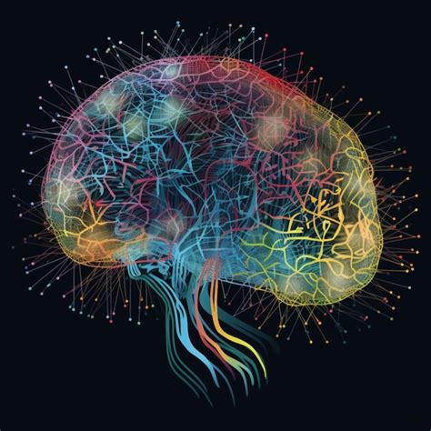 인공 지능 뇌 신경망 개념 Ai 생성 프리미엄 사진