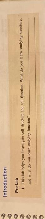 Solved Pre Lab 1 This Lab Helps You Investigate Cell