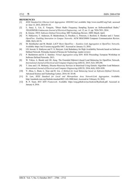 Link Aggregation Control Protocol On Software Defined Network Pdf
