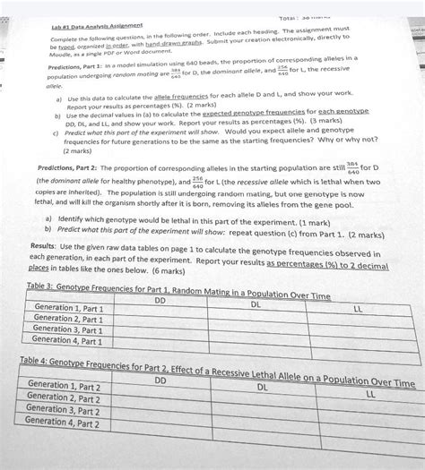 Solved Biology 030 Lab 1 Data Analysis Assignment