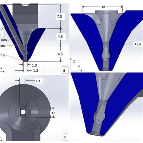 A Cross Section Of Printing Nozzle In Xz Plane B Cross Section Of Download Scientific