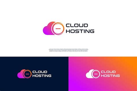 Premium Vector Minimalist Cloud Hosting Logo Design