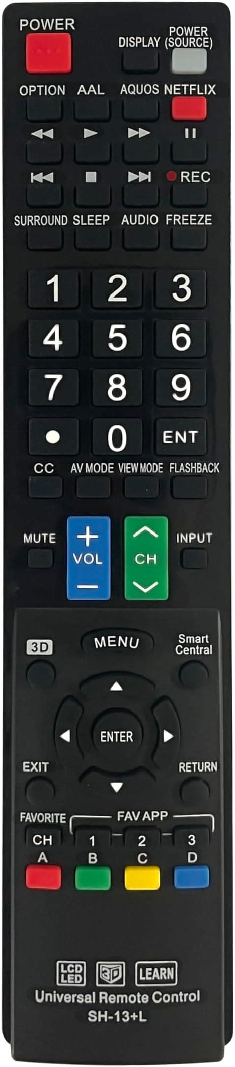 Amazon Com Sharp Gb Wjsa Universal Remote Control For All Sharp Brand Tv Smart Tv Year