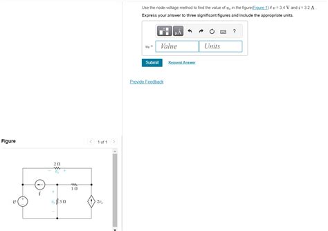 Solved Part Ause The Node Voltage Method To Find The Value